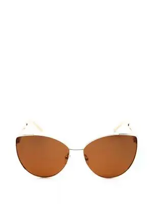 Escada Rose Tone Cat Eye Frame Sunglasses - Gold
