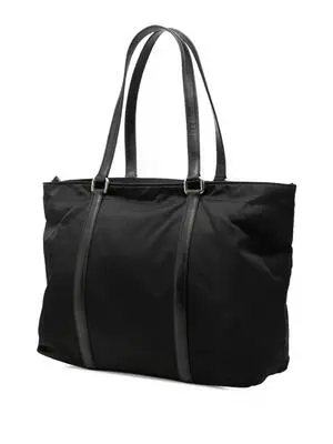 Prada 2013-2026 Saffiano Trimmed Tessuto Tote Bag