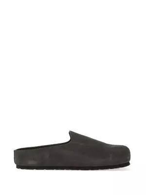 BIRKENSTOCK Amsterdam Wrapped Suede Slip-on Mules - Grey