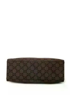 Gucci 1998-2002 Gg Nylon Bamboo Handbag