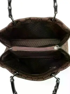 Gucci 1998-2002 Gg Nylon Bamboo Handbag