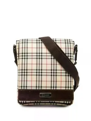 Burberry 2000-2017 House Check Canvas Flap Crossbody Bag