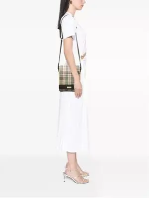 Burberry 2000-2017 House Check Canvas Flap Crossbody Bag