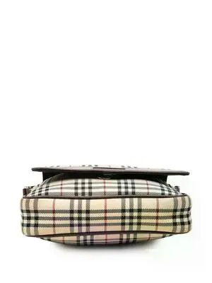 Burberry 2000-2017 House Check Canvas Flap Crossbody Bag