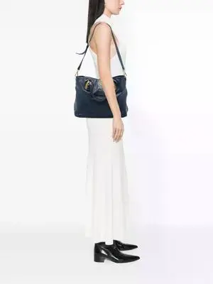 Prada Soft Calfskin Open Convertible Shopping Tote Satchel - Blue