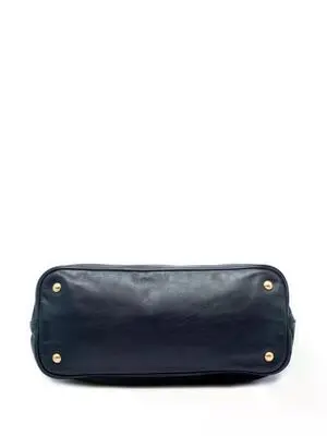 Prada Soft Calfskin Open Convertible Shopping Tote Satchel - Blue