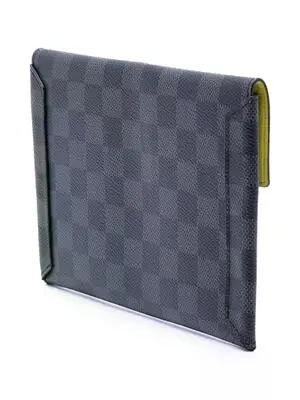 LOUIS VUITTON Damier Graphite Alpha Pochette Mm Clutch Bag