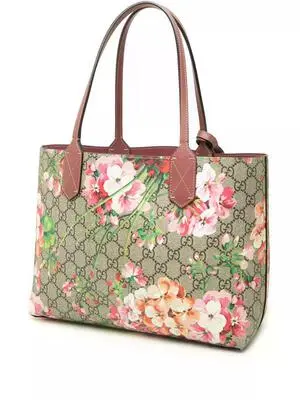 Gucci 2000-2015 Small Gg Supreme Blooms Reversible Tote Bag