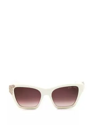 MARCIANO MARCIANO By GUESS Embellished Rectangle-Frame Sunglasses White
