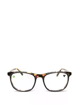 Cole Haan Tortoiseshell-effect Rectangle Eyeglasses - Brown