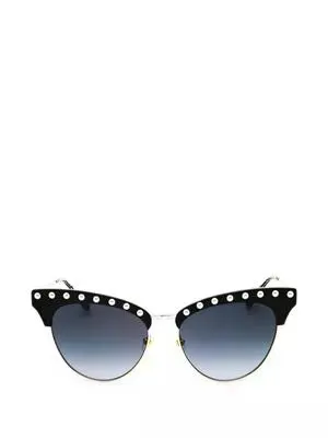 Kate Spade New York Pearl-embellished Cat-eye Sunglasses - Black
