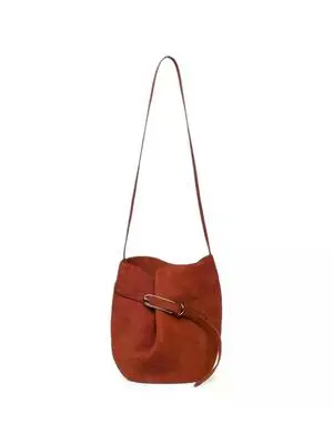 LIFFNER Belted Suede Bucket Bag