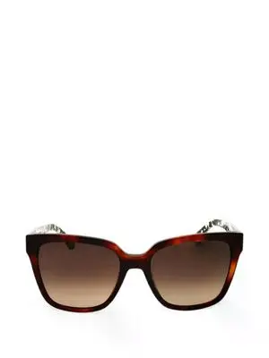 Kate Spade New York Tortoiseshell-effect Rectangle-frame Sunglasses - Brown