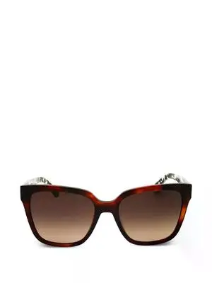 Kate Spade New York Tortoiseshell-effect Rectangle Frame Sunglasses - Brown