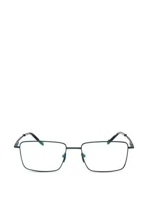 ZEISS Titanium Rectangle Frame Eyeglasses - Black