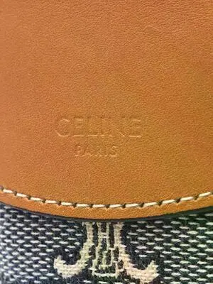 Celine 2000-2026 Large Canvas Triomphe Lulu Shoulder Bag - Blue