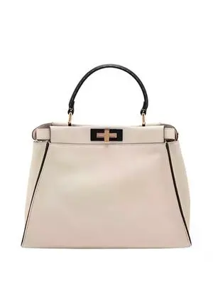 Fendi 2010-2026 Medium Leather Selleria Peekaboo Iconic Satchel
