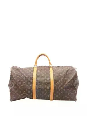 LOUIS VUITTON 1998 Monogram Keepall 60 Travel Bag - Brown
