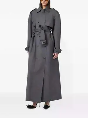 Giuseppe Di Morabito Double-breasted Belted Trench Coat - Grey