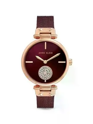 Anne Klein Crystal 34mm Watch - Red