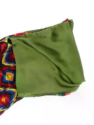 PIERRE-LOUIS MASCIA Geometric Patchwork-print Fringed Scarf