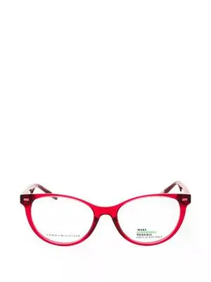 Tommy Hilfiger Oval-frame Glasses - Red