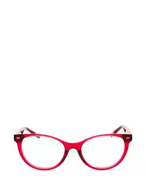 Tommy Hilfiger Oval Frame Eyeglasses - Red