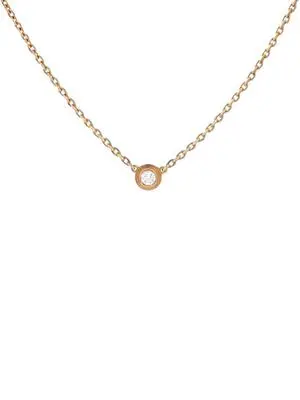 Cartier D'amour Pendant 18k Rose Gold With Diamond Xs Necklace - Pink