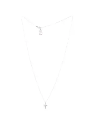 Cartier Cross Pendant 18k White Gold With Diamonds Necklace