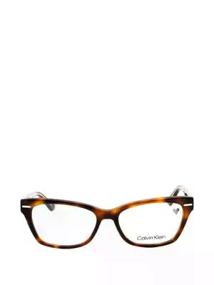 Calvin Klein Tortoiseshell Cat-eye Glasses - Brown