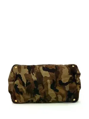 Prada 2013-2026 Large Canvas Canapa Camouflage Stampata Tote Bag