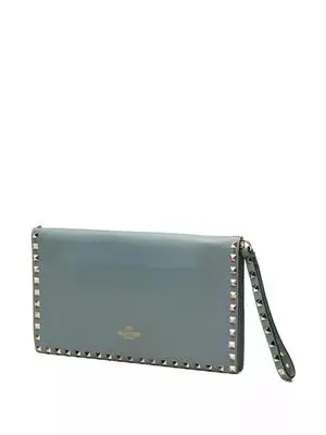 Valentino Garavani 2000-2017 Leather Rockstud Flap Clutch Bag