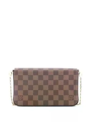 LOUIS VUITTON Felicie Pochette Damier Crossbody Bag - Brown