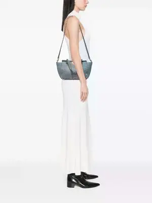 Valentino Garavani 2000-2017 Small Leather Rockstud Trapeze Satchel