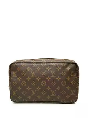 LOUIS VUITTON 1988 Monogram Trousse Toilette 28 Clutch Bag - Brown