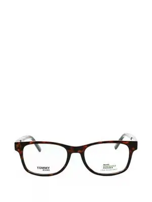 Tommy Hilfiger Tortoiseshell-effect Rectangle-frame Glasses - Brown