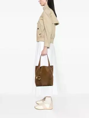 Chloé 2025-2026 Suede And Grained Buffalo Leather Spin Tote Bag