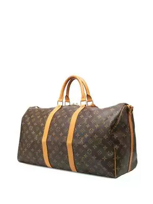LOUIS VUITTON 2005 Monogram Keepall Bandouliere 50 Travel Bag