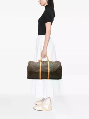 LOUIS VUITTON 2002 Monogram Keepall 55 Travel Bag