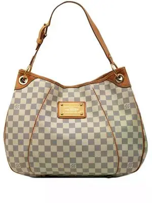 LOUIS VUITTON 2010 Damier Azur Galliera Pm Shoulder Bag - White