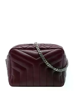 Saint Laurent 2019 Small Matelasse Calfskin Loulou Bowling Bag Crossbody Bag - Red