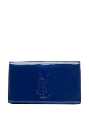 Saint Laurent 2014 Patent Belle Du Jour Clutch Bag - Blue