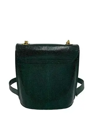 Celine 20th Century Lizard Embossed Leather Crossbody Bag