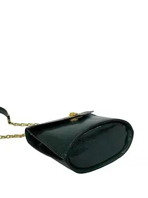 Celine 20th Century Lizard Embossed Leather Crossbody Bag