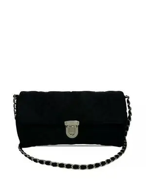 Prada 2000-2010 Tessuto Impuntu Crossbody Bag - Black