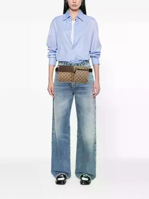 Gucci 2000-2015 Gg Canvas Double Pocket Belt Bag