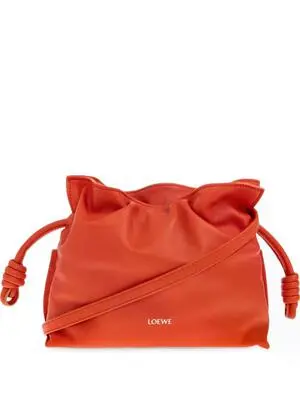 Loewe Mini Flamenco Leather Clutch Bag - Orange