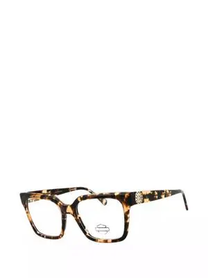 HARLEY-DAVIDSON Tortoiseshell-effect Rectangle Full Rim Eyeglasses - Brown
