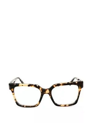 HARLEY-DAVIDSON Tortoiseshell-effect Rectangle Full Rim Eyeglasses - Brown