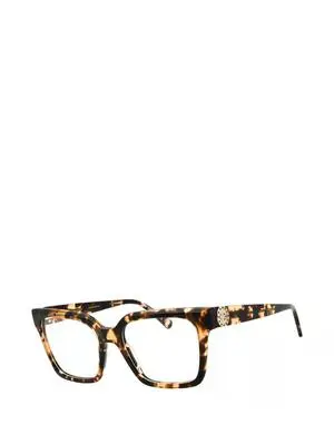HARLEY-DAVIDSON Tortoiseshell-effect Rectangle Full Rim Eyeglasses - Brown